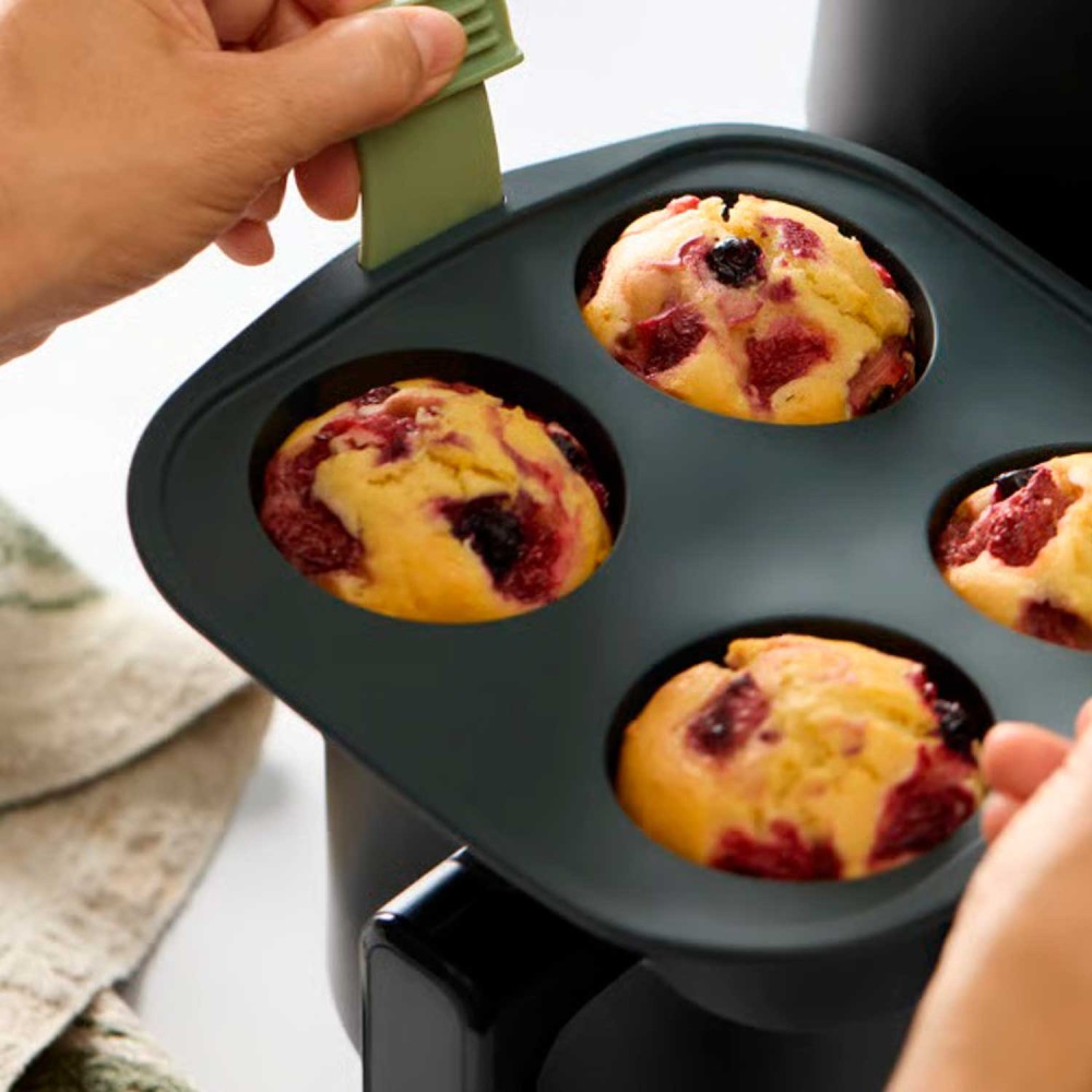 Molde de silicona platino para muffins en freidora de aire, Lekue