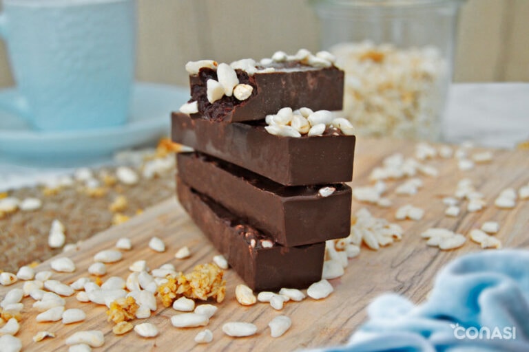 Receta de barritas de chocolate y arroz inflado - Blog Conasi
